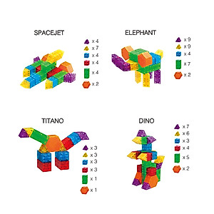 SUMAKU 53 pcs Set, The Original 3D Magnetic Building Blocks for Creative & STEM Play, Educational Toys for Children Ages 3 Years +