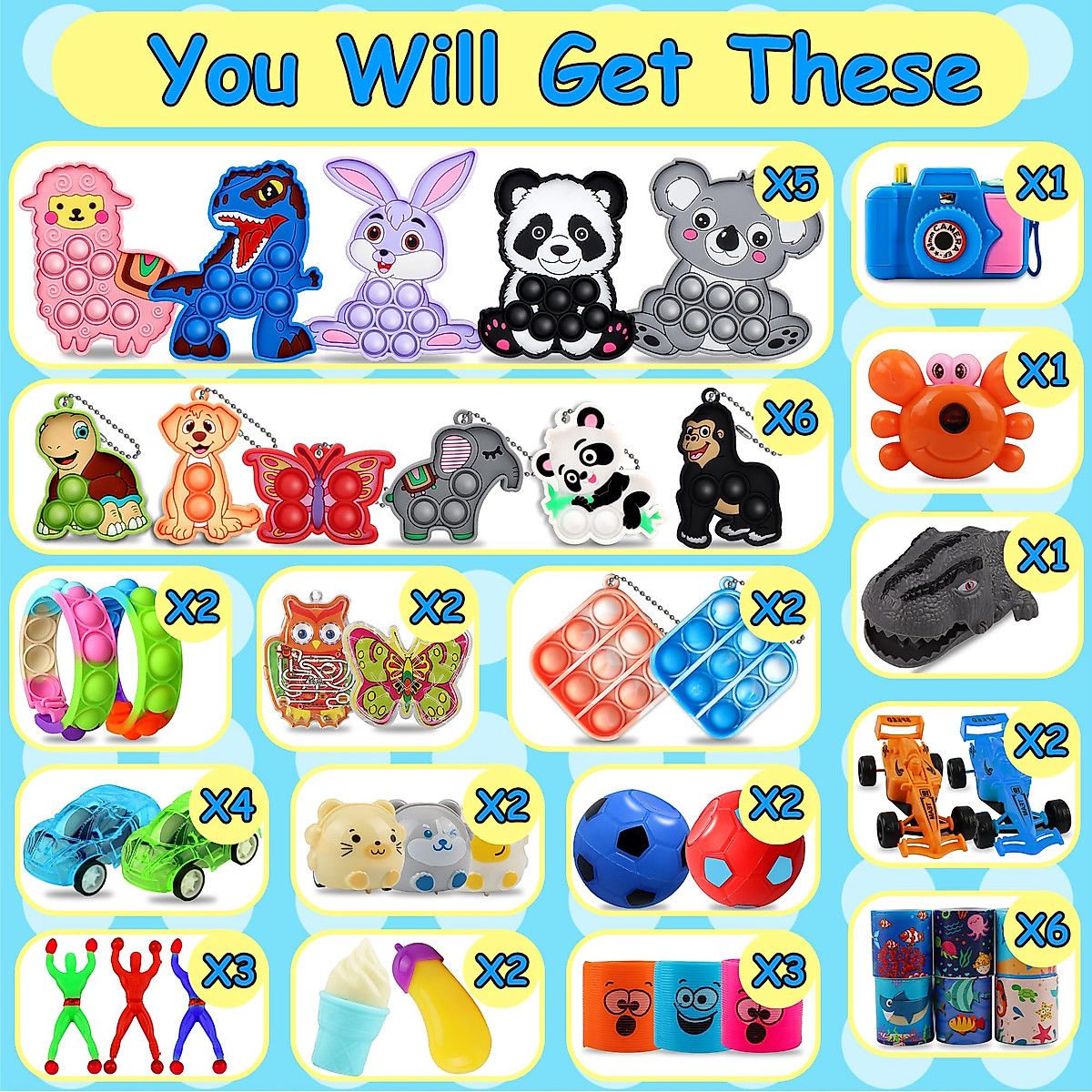 Kiss Monkey 640 PCS Prize Treasure Box Toys for Classroom, Party Favors for Kids, Fidget Toys Bulk, Goodie Bags Stuffers for Kids, Birthday Gifts, Pinata Stuffers, Carnival Prizes