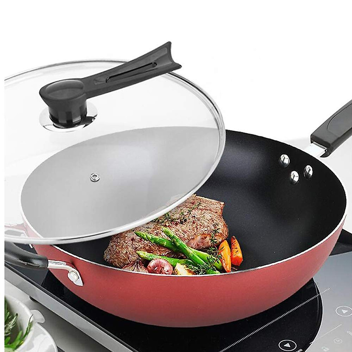 Pot Lid Handle Replacement Universal Pot Lid Knob Stand Kitchen Cookware Standing Pot Handgrip Lid, Thermostability Plastic Handgrip 3 Pack (Pot Lid Handle)