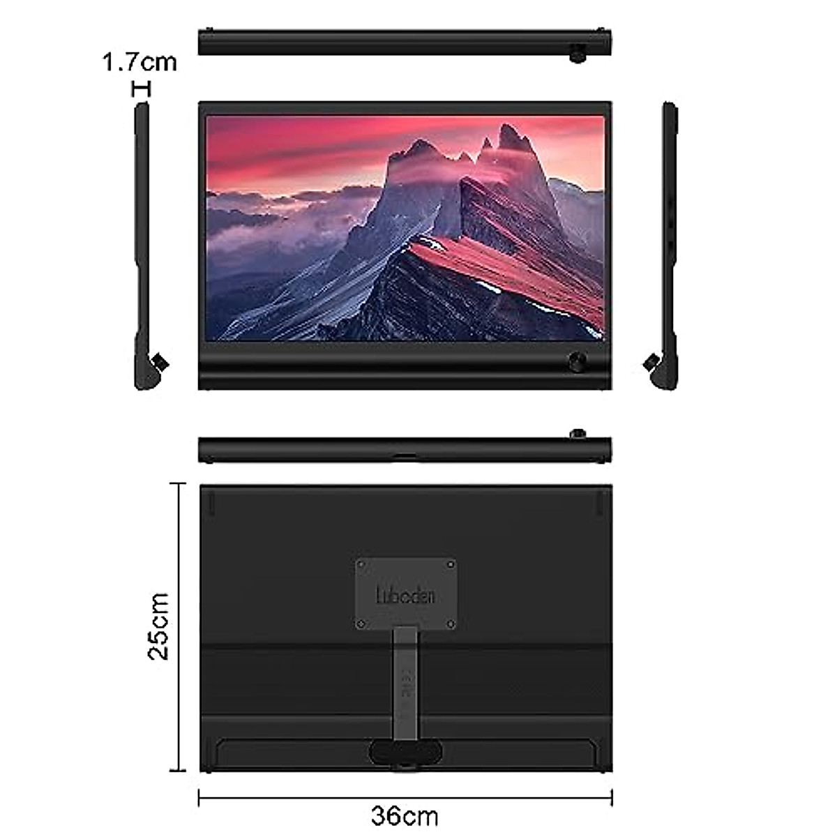 emlovosy 15.6-inch FHD IPS Laptop Expansion Screen 1080P High Clarity Portable School Work Entertainment Expansion Screen with Holder