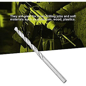 Utoolmart Round Shank Twist Drill Bits 5mm High Speed Steel 4341 with 5mm Shank 5 Pcs