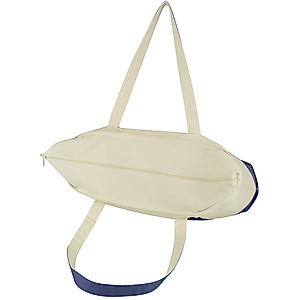 DALIX Monogram Tote Bag Personalized Initial Navy Blue - A