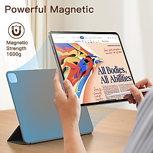 JETech Magnetic Case for iPad Pro 11 Inch (2022/2021/2020/2018 Model), and iPad Air 5/4 (10.9-Inch 2022/2020), Support Pencil 2nd Gen Charging, Magnetic Attachment (Black)