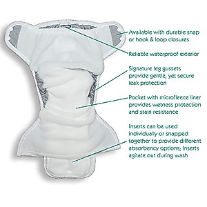 Thirsties One Size Pocket Reusable Cloth Diaper, Snap Closure, Mountain Twilight