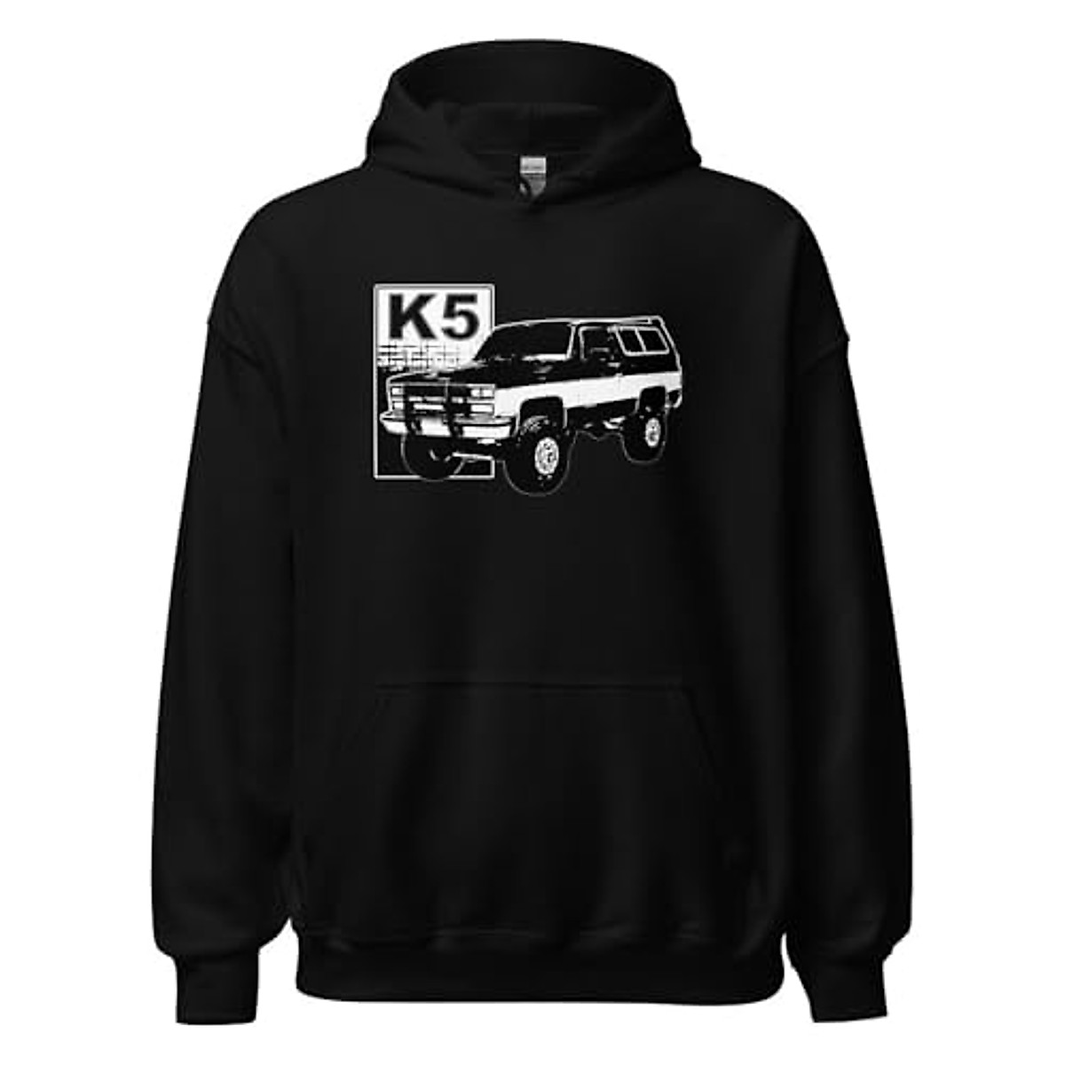 Aggressive Thread Squarebody K5 Blazer Square Body Truck Hoodie Sweatshirt Black