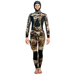 MAKO Spearguns Womens Spearfishing Wetsuit 3D Yamamoto Reef Camo 3mm 2 Piece (Medium)