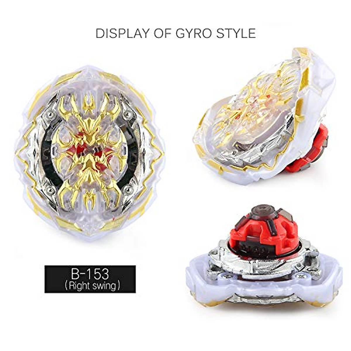 RGoal 4 in 1 Bey Burst Battaling Tops Set, Burst Starter Top Set with 4D Launcher(Gold)