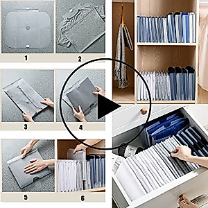WPYYI 5 pcs Fast Folding Board Convenient Stacking Board Adult Clothes Shirt Folding Board Lazy Stacking Clothes Tool Household (Color : Clear, Size : Small)