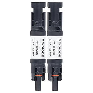 Gugxiom Solar PV Fuse Connector, IP68 Waterproof 1000V in Line Fuse Holder for Solar Panel Connection, Male Female with 1 Built in Fuse(15A)