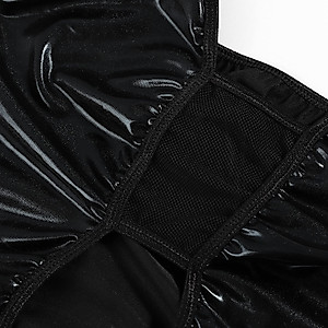 VFJIEQD Wet Look Lingerie for Women Women Latex Lingerie Sexy Latex Dress Babydoll Club PVC Reunion Black