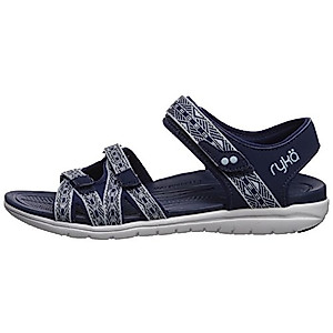 Ryka Women's SAVANNAH Sandal, medieval blue/soft blue, 7.5 M US