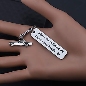 Lywjyb Birdgot Explorer Adventurer Gift Where We’re Going We Don’t Need Roads Gift (Need Road ky)