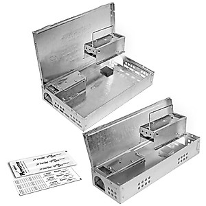 JT Eaton 427-WH Little Pete Slim Multi Catch Mouse Trap with Solid Lid, Speedy Clean Ramps, White Powder Coat, No Bait or Poison Needed, Pack of 12