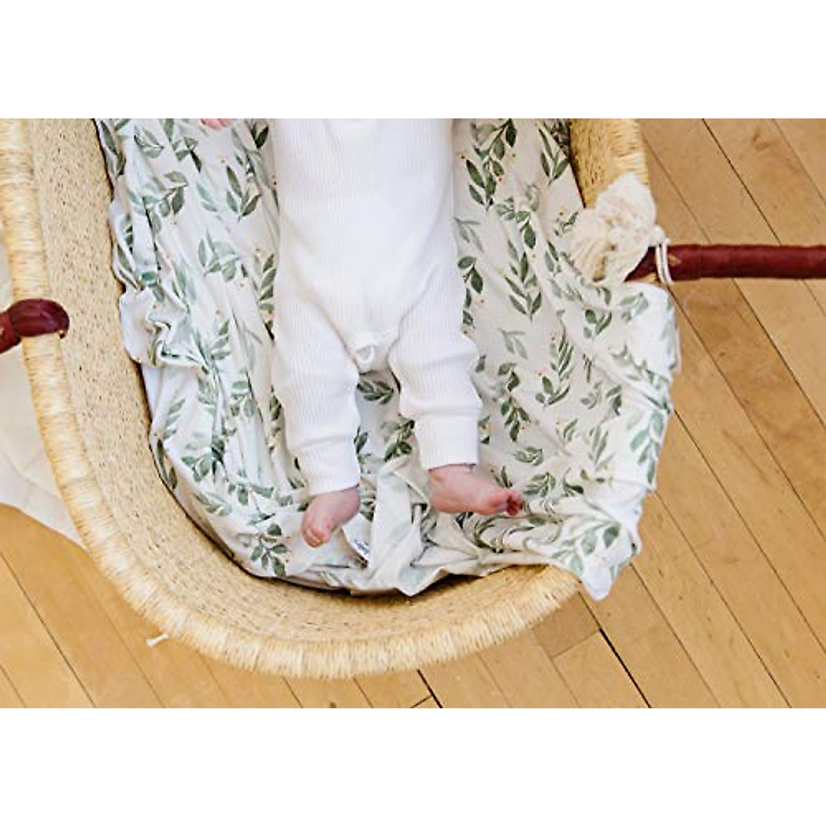 Large Premium Knit Baby Swaddle Receiving Blanket"Fern" by Copper Pearl