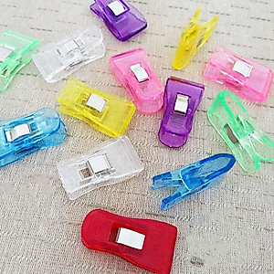 100 Pieces Multifunction Clips, Colorful Transparent Plastic Flat Tail Clip Set, Mini Transparent Plastic Clear Clips, Photo Clips, Clothespins Clip
