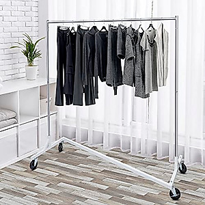 ZenStyle Clothes Rack Z Base Clothing Garment Rack on Wheels Commercial Heavy Duty Rolling Clothing Coat Rack Holder, Holds up to 220 lbs