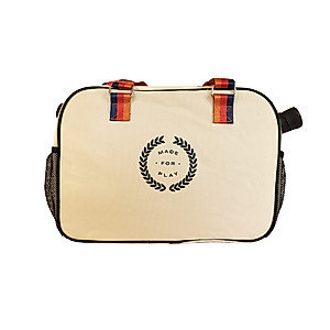 Sparrow Sports & Accessories Pickleball Bag - Sports Bag For Gear, Gym Essentials - Adjustable Strap, Mesh Pockets, Pickleball Paddle Compartment With Cover - Stylish Retro Look - 20x8x12" (3 Stripes)