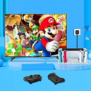 IQIKU Joy Con Charging Dock for Switch/Switch OLED, JoyCon Charger, Switch Controller Charger Available to Charge 1-6pcs Joycons&Holder of 8 Game Cards