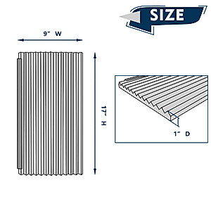 Pearwow Window Air Conditioner Side Panels,Window AC Side Panel Foam Insualtion Kit,17in High x 9in Wide x 7/8in Thick,2 Pack,Black