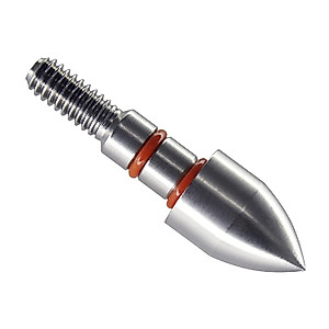 Geordn Stainless Steel Arrow Field Points 100/125/150/175/200 Grains Practice Archery Arrow Target Bullet Point Combo Point 12 PCS (R 11/32"-100 Grains)