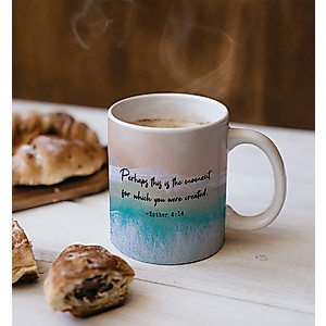 TJ Originals Esther 4:14 Perhaps This Is The Moment Gifts for Her - Bible Verse Graduation Drinkware- 11oz Ceramic Mug - Best Christian Office BFF Gifts for Women Friends