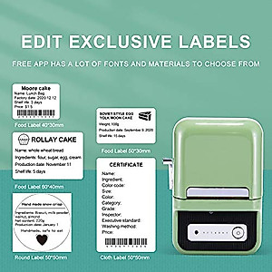 NIIMBOT Label Maker Machine with 1 Roll Free Tape B21 Vintage 2 inches Width Business Thermal Label Printer Price Gun Shipping Label Tag Writer for Home Office Organization Commercial Use (Green)