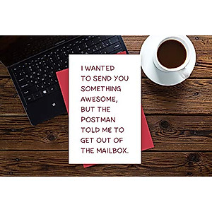 Funny Birthday Card, I Wanted to Send You Something Awesome Bday Card for Boyfriend Husband Friends BFF