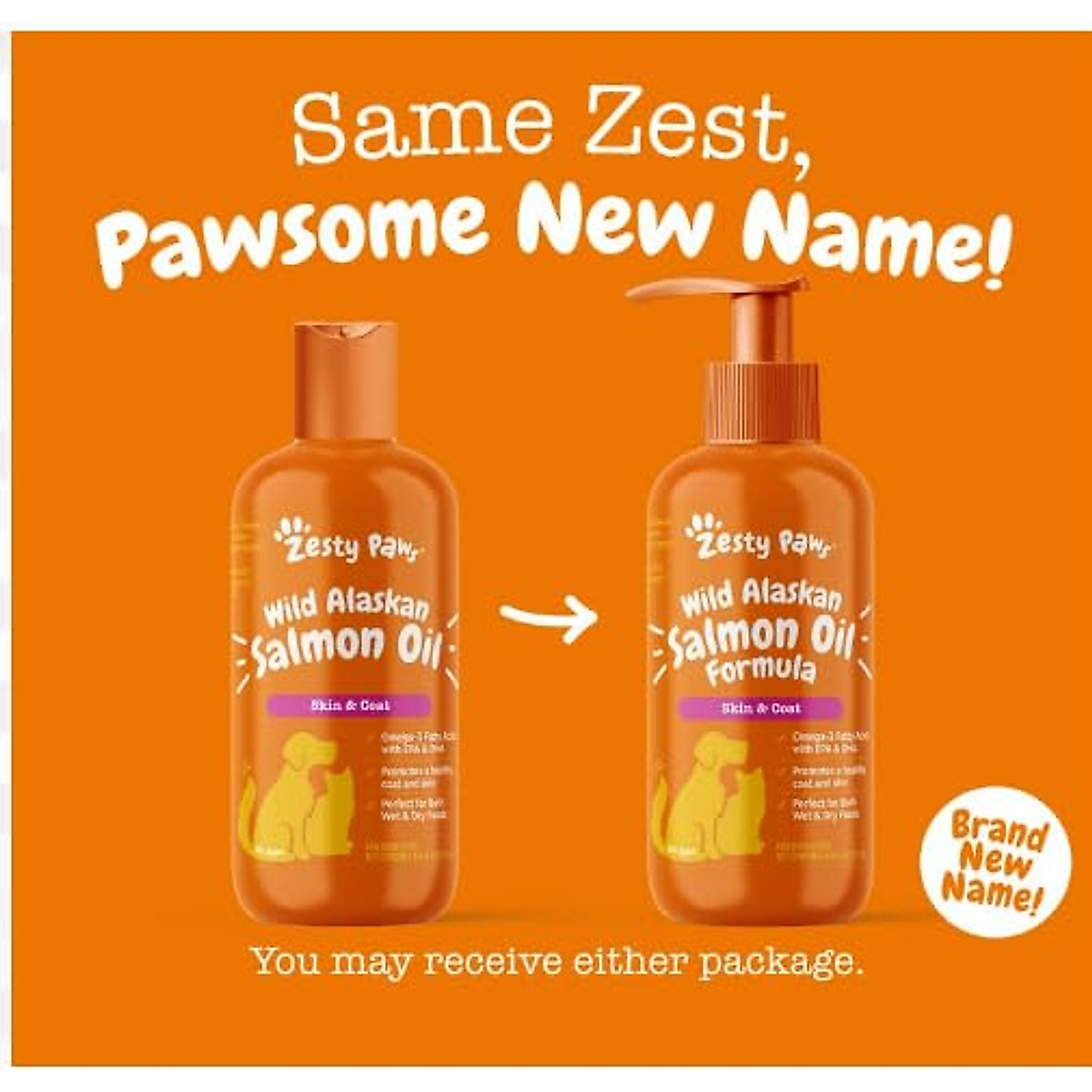 Wild Alaskan Salmon Oil Formula for Dogs & Cats - Omega 3 Skin & Coat Support - Liquid Food Supplement for Pets - Natural EPA + DHA Fatty Acids for Joint Function, Immune & Heart Health 8.5oz