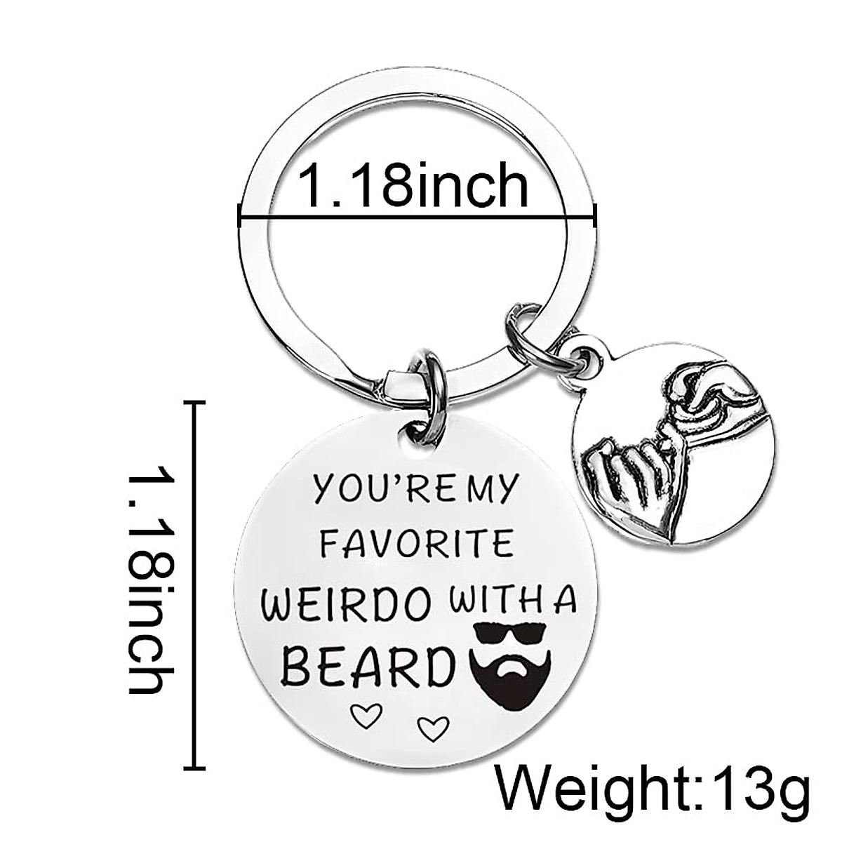 Guqqeuc Funny Valentines Day Gifts for Husband Boyfriend from Wife Girlfriend You're My Favorite Weirdo Keychain for His Hubby BF Anniversary Birthday Gifts for Him Fiance