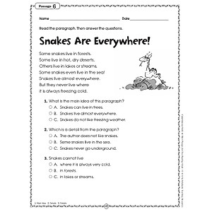 Comprehension Skills: Short Passages for Close Reading: Grade 1