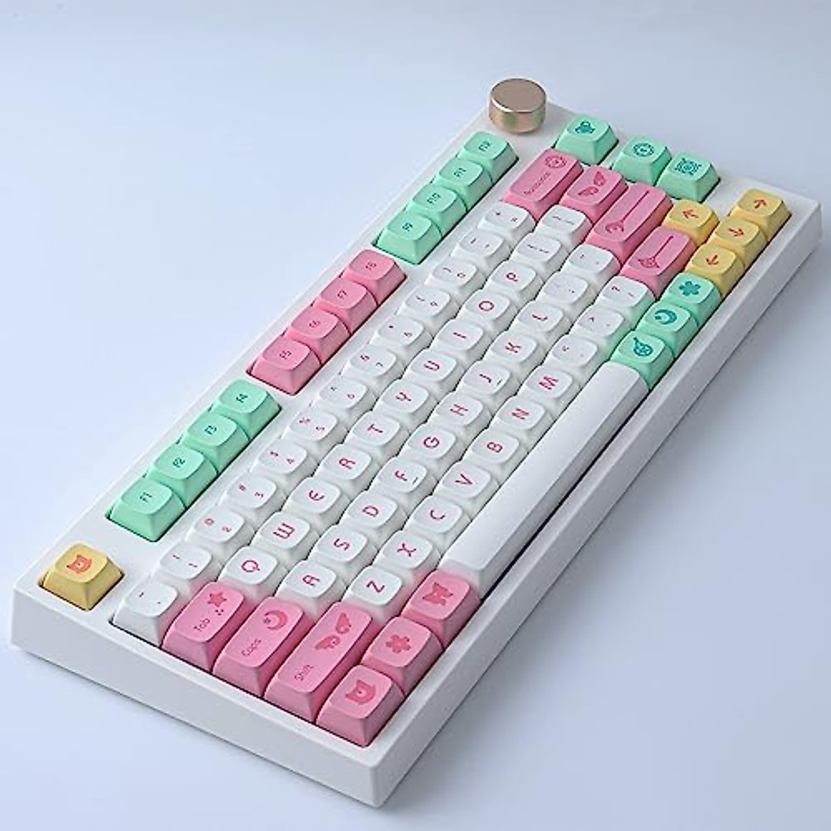 Tsungup PBT Keycaps, XDA Profile Keycaps 143 Keys Dye Sublimation Fairy Customized Keycaps for ANSI Layout Cherry MX Switches Mechanical Keyboards