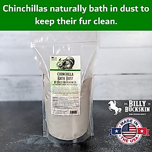 Chinchilla Bath Dust, 2.5 lb. Bag, All Natural Dusting Powder for Cleaning Degus, Hamsters, & Gerbils, Pure Cleansing Pumice Sand by Billy Buckskin Co.