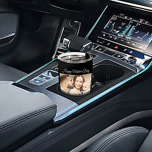 Personalized Tumbler with Pictures Text Name, Custom Photo Stainless Steel Tumbler, 20 Oz Travel Coffee Cup with lids, Personalized Mother's Day Birthday Gifts for Mom, Dad, Women, Men, Friend