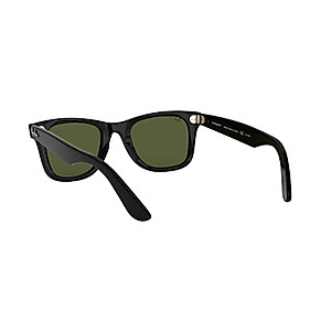 Ray-Ban Rb4340 Wayfarer Ease Square Sunglasses, Black/G-15 Green Polarized, 50 mm