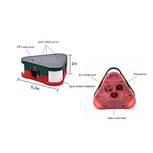 HULPPRE Solar Outdoor Motion Sensor Alarm-Upgraded 360° Motion Detector,3x129db Loud Siren Lamp, 4 Work Modes Strobe Light with Remote,Say Goodbye to The Unwanted Explorers