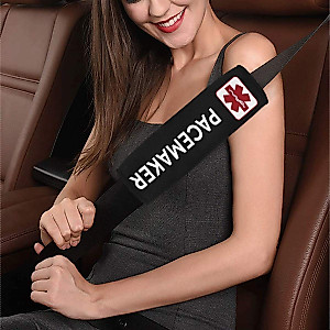 Pacemaker ~ Medical Alert Seat Belt Cover, Disability, Special Needs ~ Emergency ~ Safety ~ Car Accessory