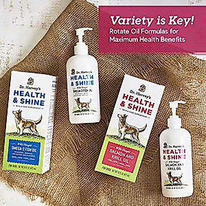 Dr. Harvey's Health & Shine Salmon and Krill Fish Oil for Dogs- Supports Healthy Heart, Brain, and Eyes (16 FL OZ)