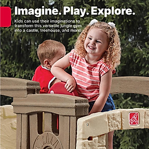 Step2 Naturally Playful Woodland Climber, Kids Outdoor Playset, Backyard Playground Set, Slide, Rock Climbing, Outside Jungle Gym, For Toddlers 2-6 Years Old