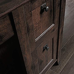 Sauder Carson Forge Computer Desk, Coffee Oak finish