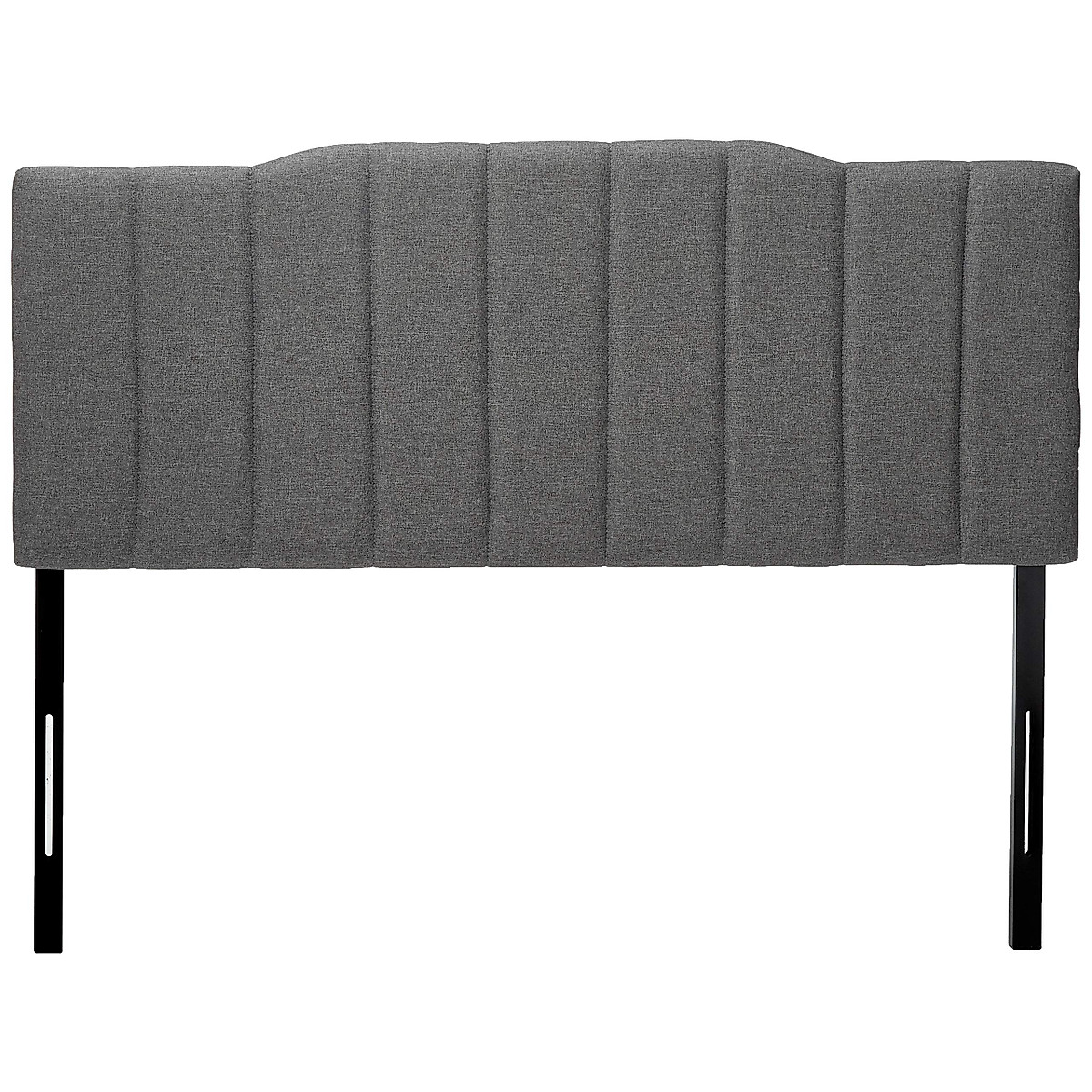 ZINUS Satish Upholstered Headboard Channel Stitched Upholstery, Easy Assembly, Full, Gray