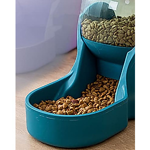 Pet Bowl 3.8L Pet Dog Cat Feeder Drinker Bowl for Dogs Drinking Water Bottle Kitten Bowls Slow Food Feeding Container Pet Supplies Pet Bowl Set (Size : Blue Water)