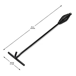 RAAKARRS Dutch Oven Lid Lifter and Folding Lid Stand - with Silicone Handle Grips, Heavy Duty Black-Coated Steel - Lift, Rotate and Support Dutch Oven Lids, for Outdoor, Picnic, and Campfire Cooking