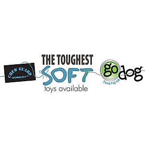 goDog Wildlife Chipmunk Squeaky Plush Dog Toy, Chew Guard Technology - Brown, Large