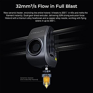 Official Creality K1 3D Printer Speedy Printing Machine,600mm/s High Speed,WiFi Control,Self-test,No Ring&Z-Banding,Auto Leveling,Extensible,Unibody Die-Cast,Out of Box,Smarter,12x faster,Beat Ender 3
