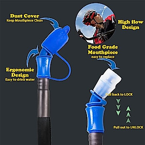 WACOOL 2L 70oz BPA Free PEVA Hydration Pack Bladder Leak-Proof Water Reservoir (Hydration Bladder Only)