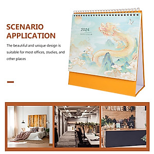 MAGICLULU Decor Office Table Calendar Office Standing Calendar Tabletop Standing Calendar Office Monthly Calendar Small Calendar Monthly Calendar Ornament Home Supply Household Products Desk