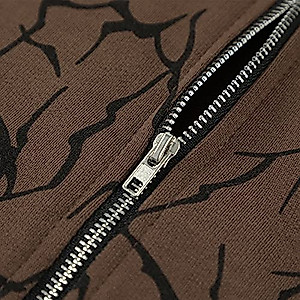 Amiblvowa Women E-Girls Zip Up Hoodie Y2K Aesthetic Long Sleeve Sweatshirt Top Vintage Graphic Gothic Jacket 90s Streetwear