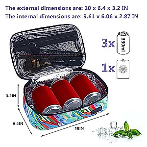Gloppie Small Lunch Bag Insulated Lunch Box Mini Lunchbox Portable Lunch Cooler Bag Adult Lunch Pail Petty Food Containers Reusable Snack Bag Loncheras Para Hombres Camouflage Watercolor