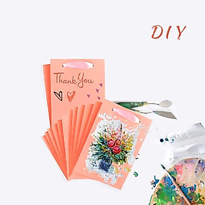 Dasofine Pink Gift Bags 12 Pack 5.03‘’ × 2.36‘’ × 7.40‘’ Small Gift Bags Paper Party Favor Bag with Handle, Retail Bag for Shopping, School, Office