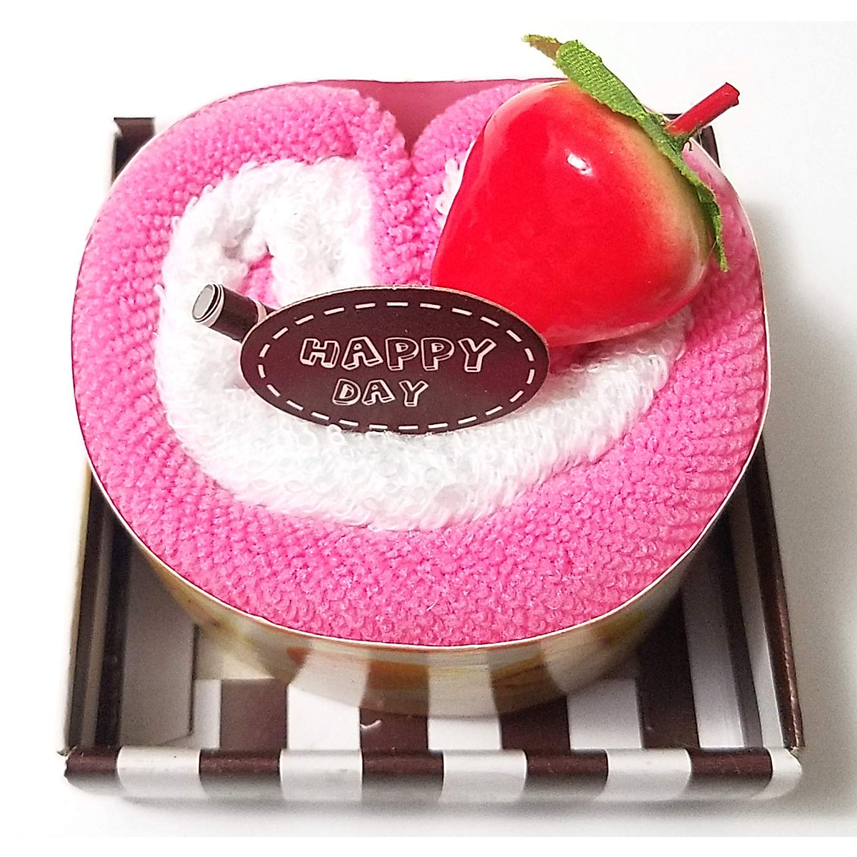 Pack of 8 Heart Shape Cake Folded Towel Towel Personalized Wedding Gift Thank You Guest Favor Bridal Shower Baby Showers Birthday Party Flavor Goodie Bags